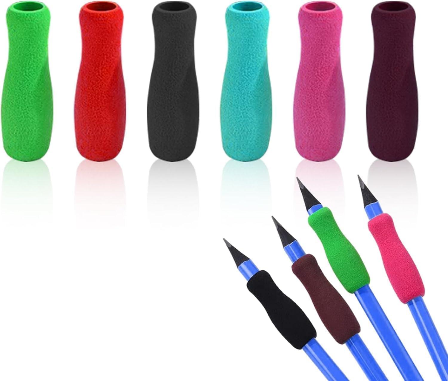 Paquet de 6 poignées à crayons en mousse souple pour adultes, porte ...